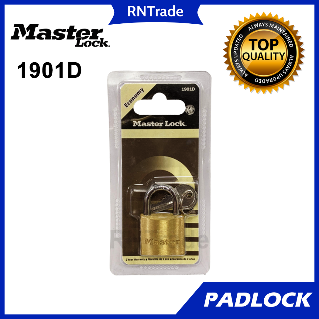 MASTER LOCK Padlock, Wide Solid Brass Body, Economy (30mm, 40mm, 51mm ...