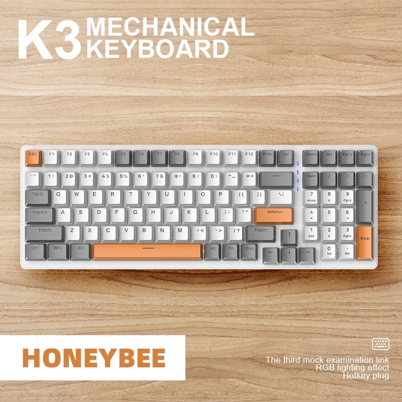 durable CPSTECH Shimmer Mechanical Keyboard Keys Type-C With Numpad ...