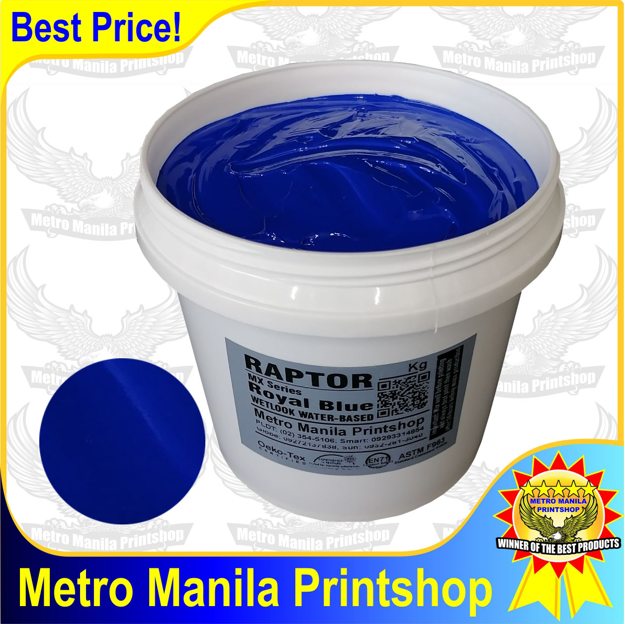 Wetlook Water Based MX Series Paint for Tshirt Printing 1kg ROYAL BLUE ...