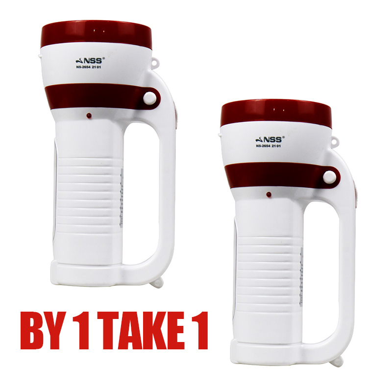 NSS Super Ultra-Bright LED Searchlight Flashlight 1000mAh Rechargeable ...