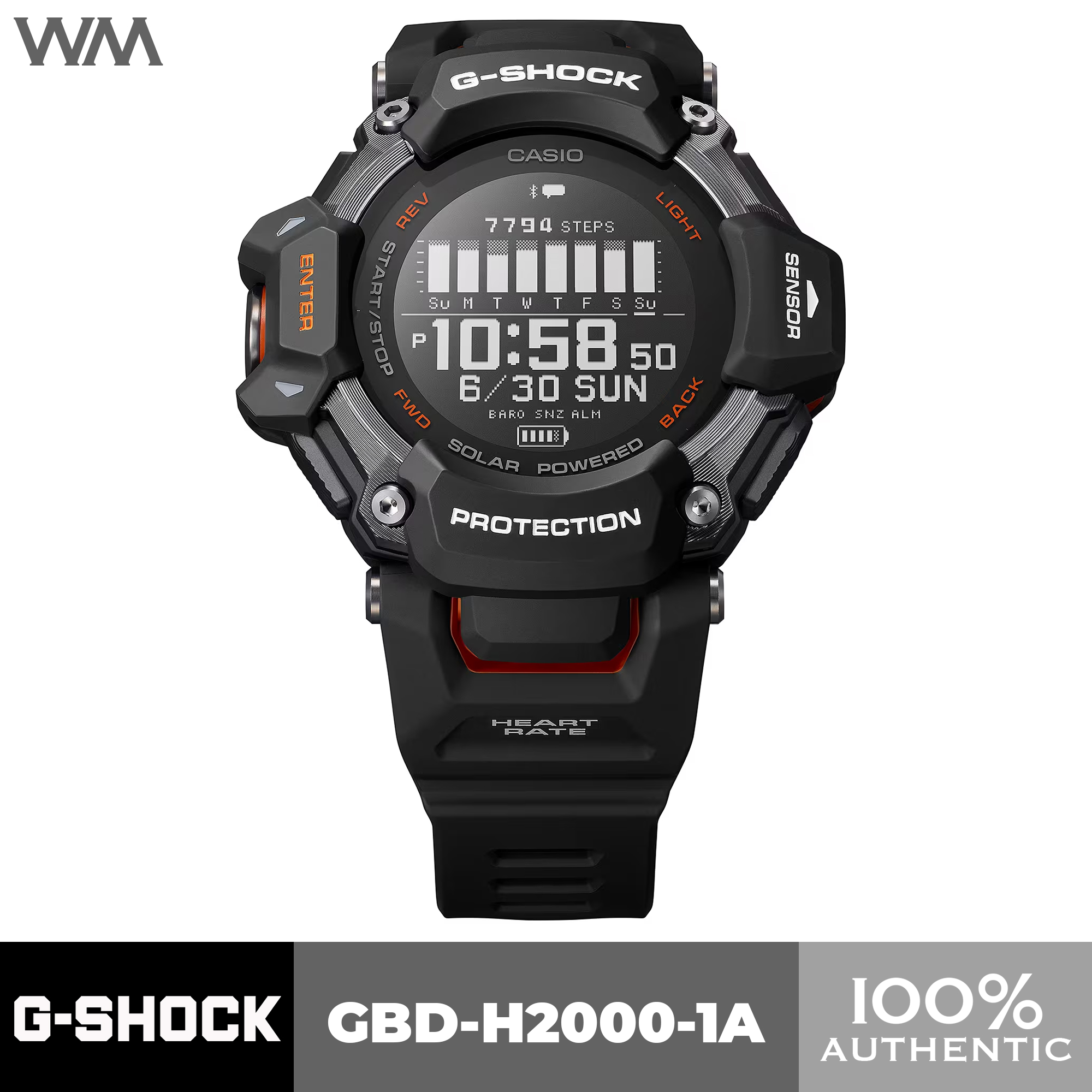 Casio G-SHOCK G-Squad GBD-H2000 Series Multi-Sport Heart Rate Monitor ...