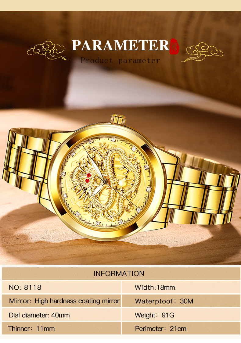 OPK【Buy 1 Take 1】Gold Watch for Men Original 2022 sale Luxurious ...