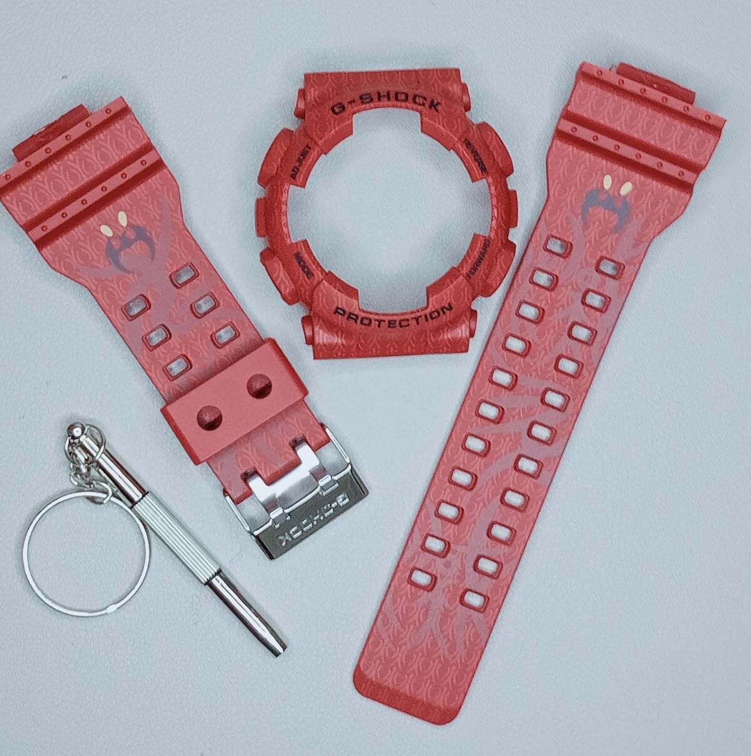 Gshock Replacement Straps and Bezel ( ROBIN Matte Coke Red ) | Lazada PH