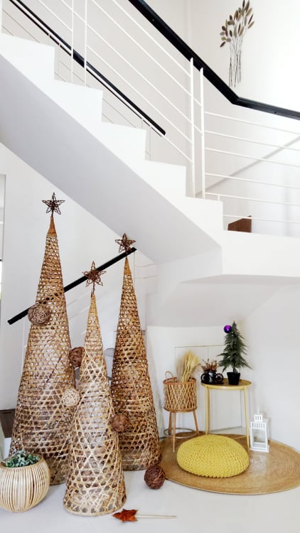 Native Christmas Tree / Slim Christmas Tree / Rattan Christmas Tree 3 ...