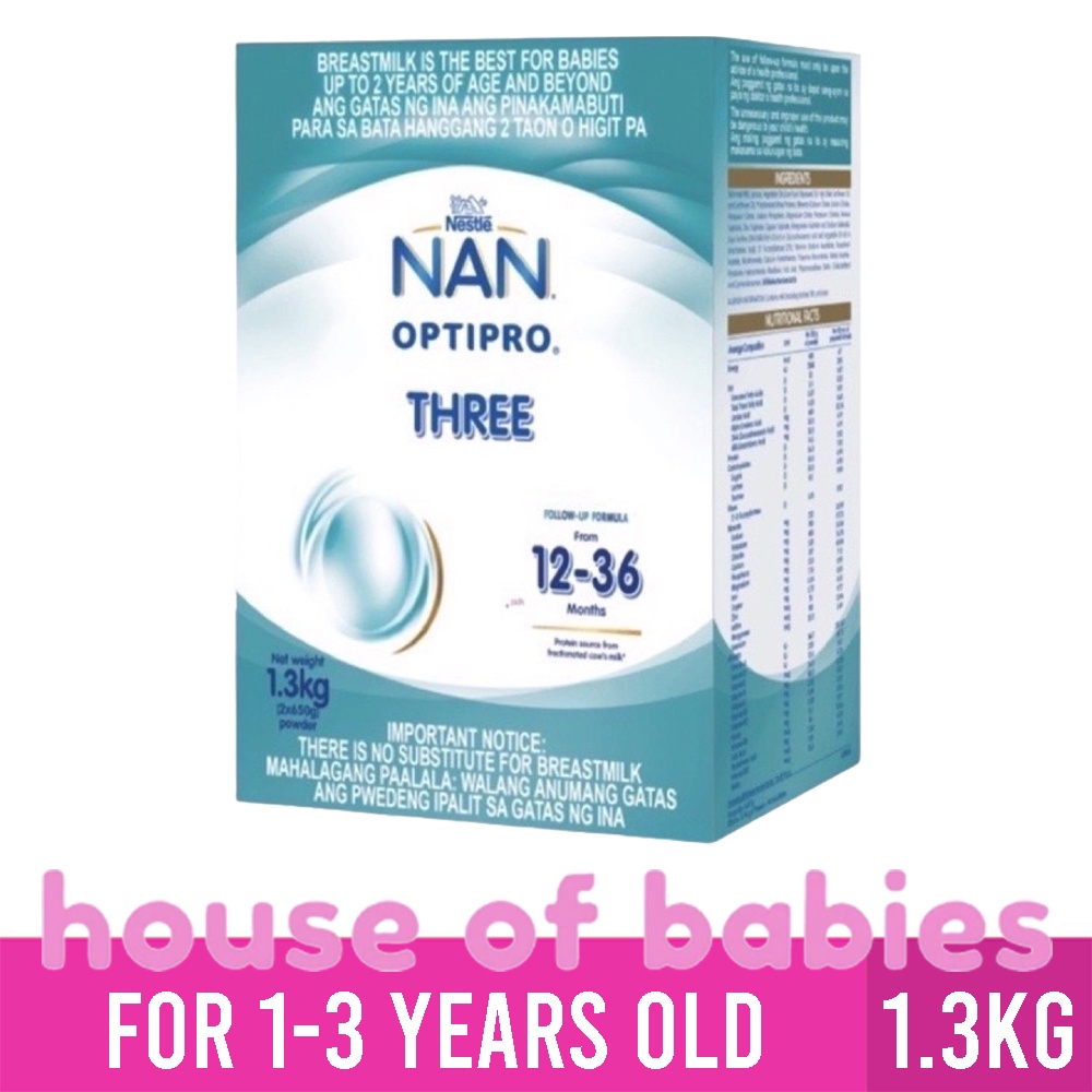 NAN OptiPro Three 1.3kg 1-3 Years Old Milk Supplement | Lazada PH