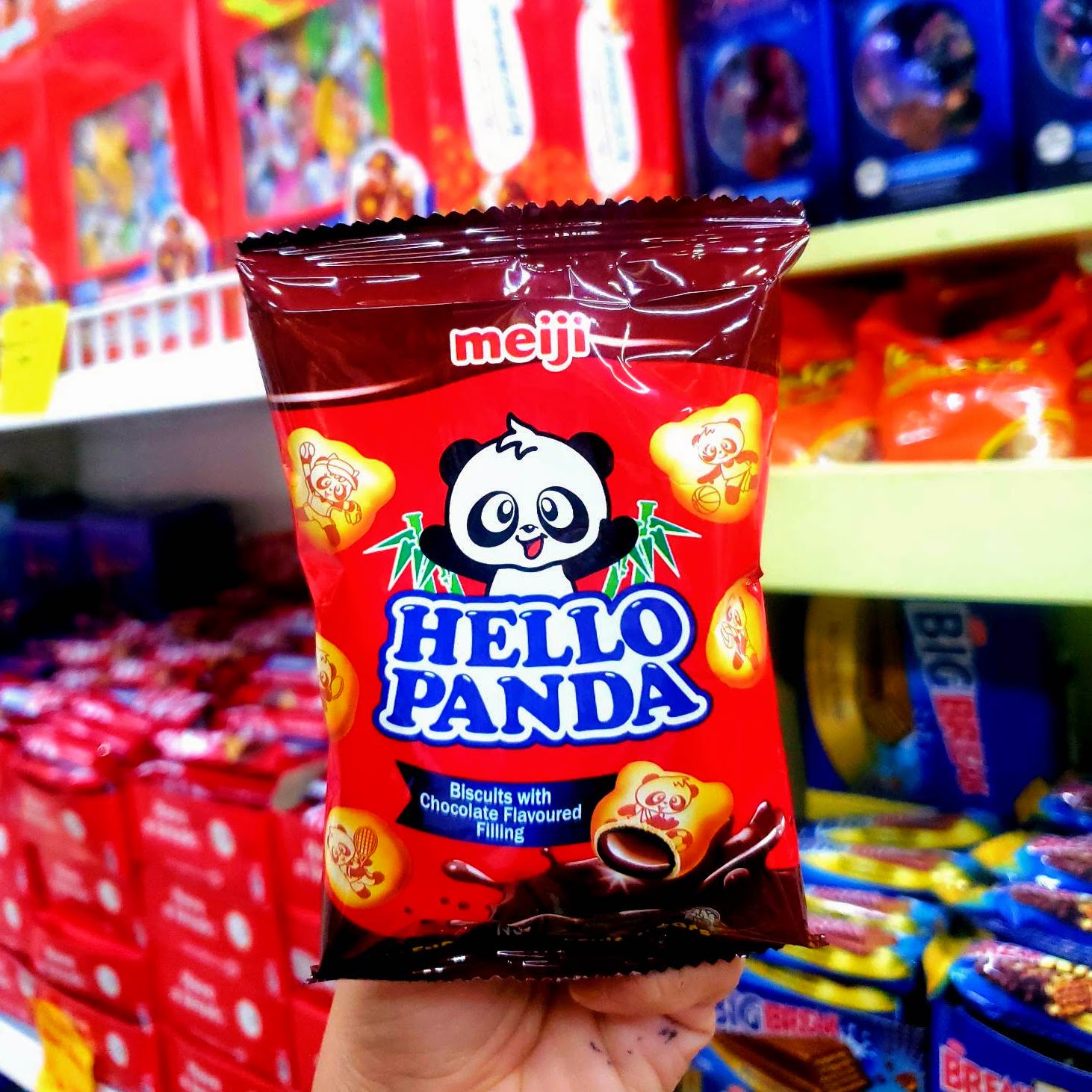 Meiji Hello Panda Chocolate / Strawberry / Milk Biscuits 35g | Lazada PH