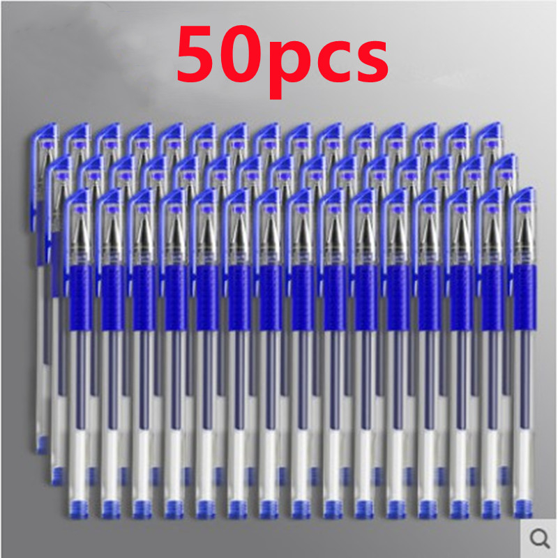 Wholesale 50 Pcs ballpen set Gel Pen black Refill ball pen frosted full ...