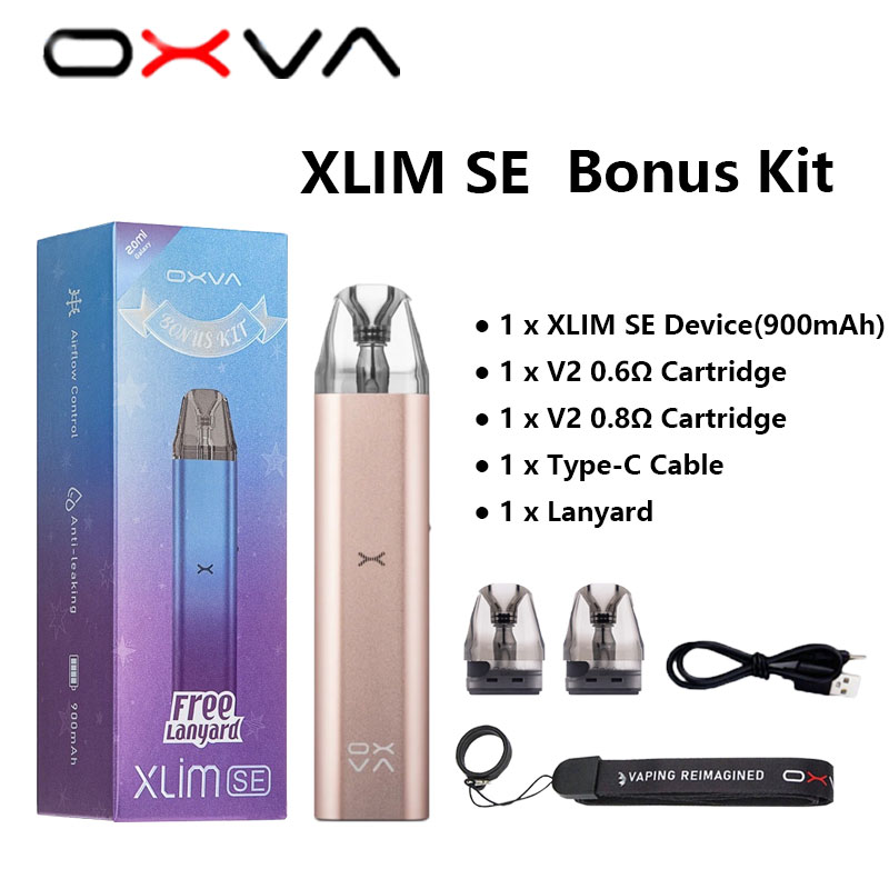 Portable vaping smoke set original Black OXVA Xlim Rechargeable ...