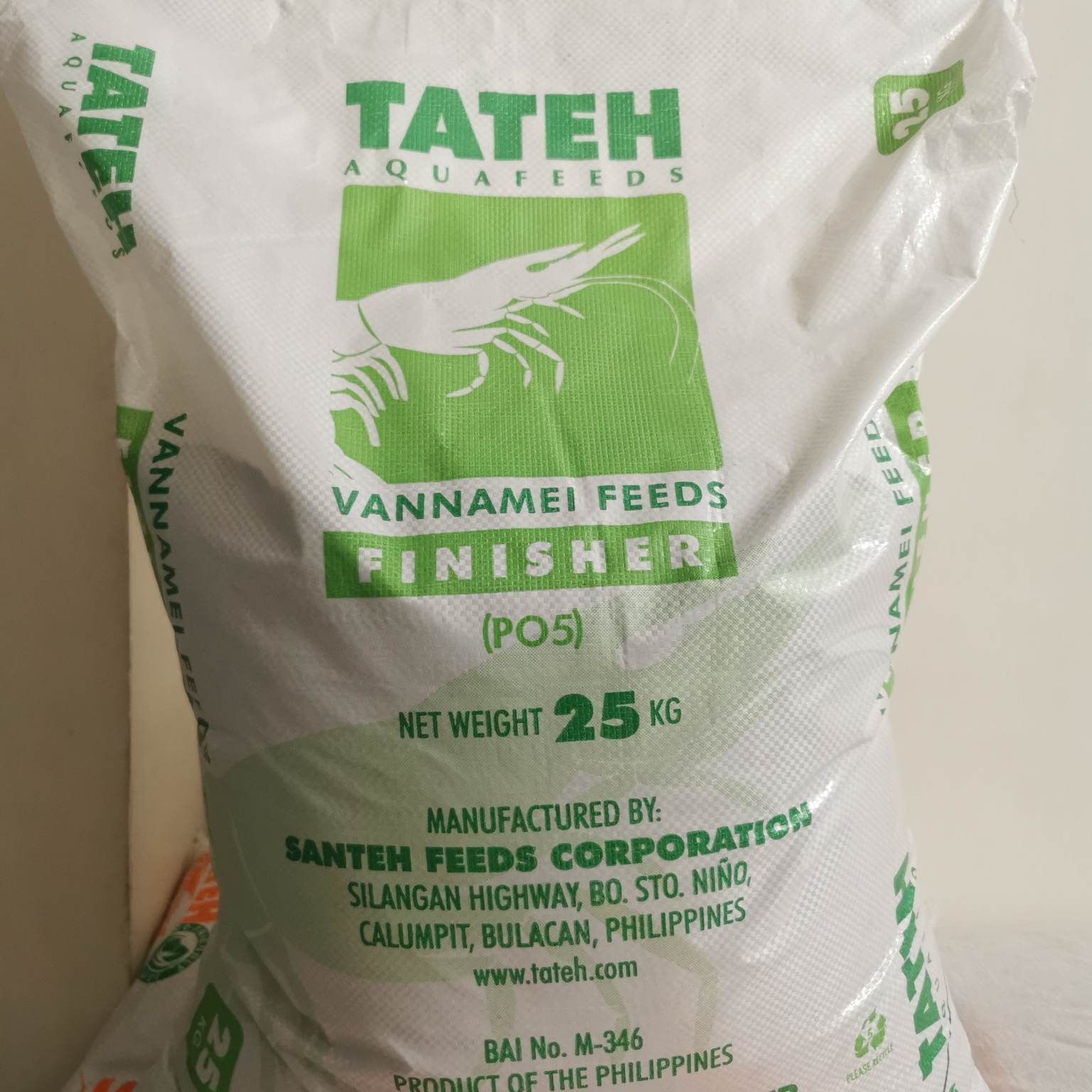 Tateh Aquafeeds Vannamei Finisher Prawn Shrimps Ulang Feeds PO5 1 Sack ...