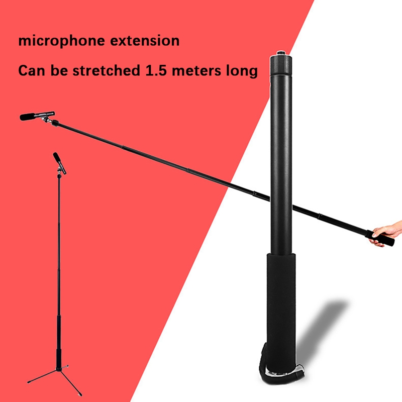 Handheld Boom Pole for Mic,5-Section Extendable Microphone Arm for ...