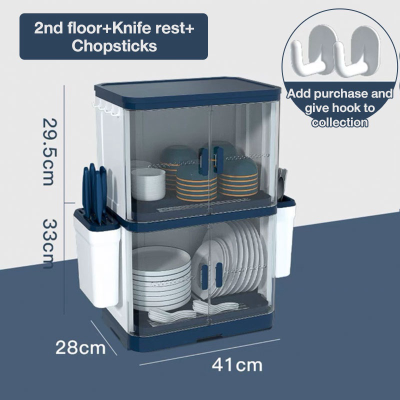 【COD】Kitchen Dish drain rack Dish cabinet Cupboard Plate Organizer With ...