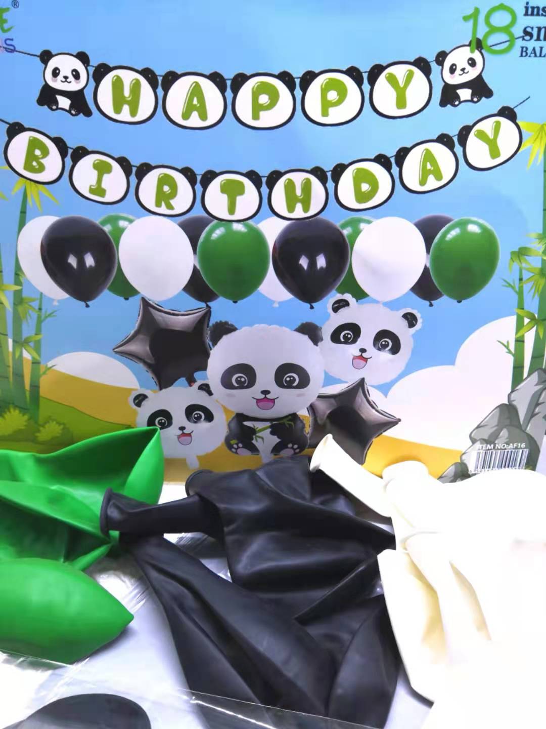 AIVEE PARTY NEEDS AND DECORATION HAPPY BIRTHDAY BANNER PANDA DESIGN ...
