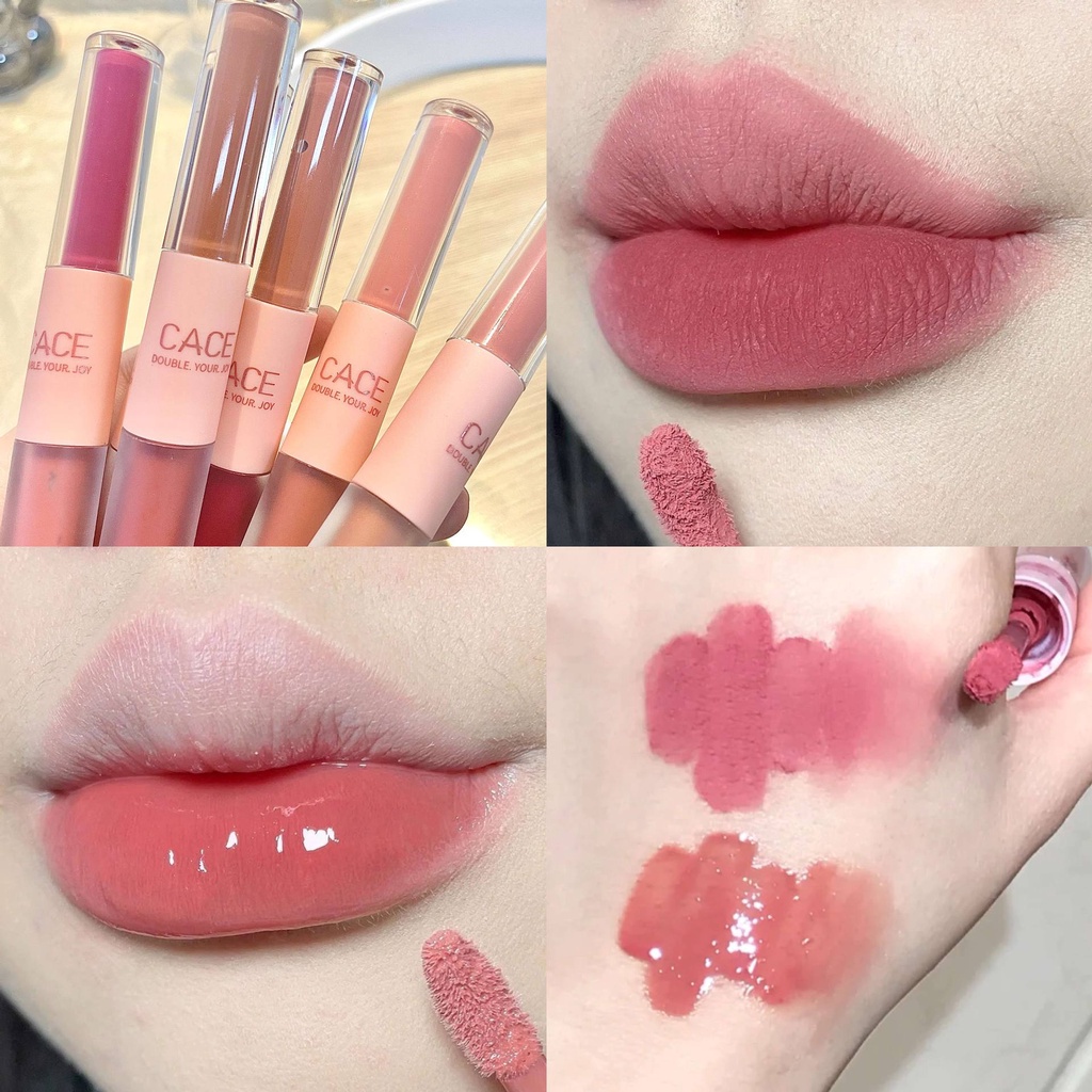 6 Color 2 In 1 Double Head Lipstick Waterproof Matte Long Lasting ...