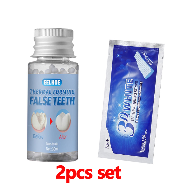 EELHOE Denture Adhesive Glue Temporary Tooth Repair Kit Moldable False ...