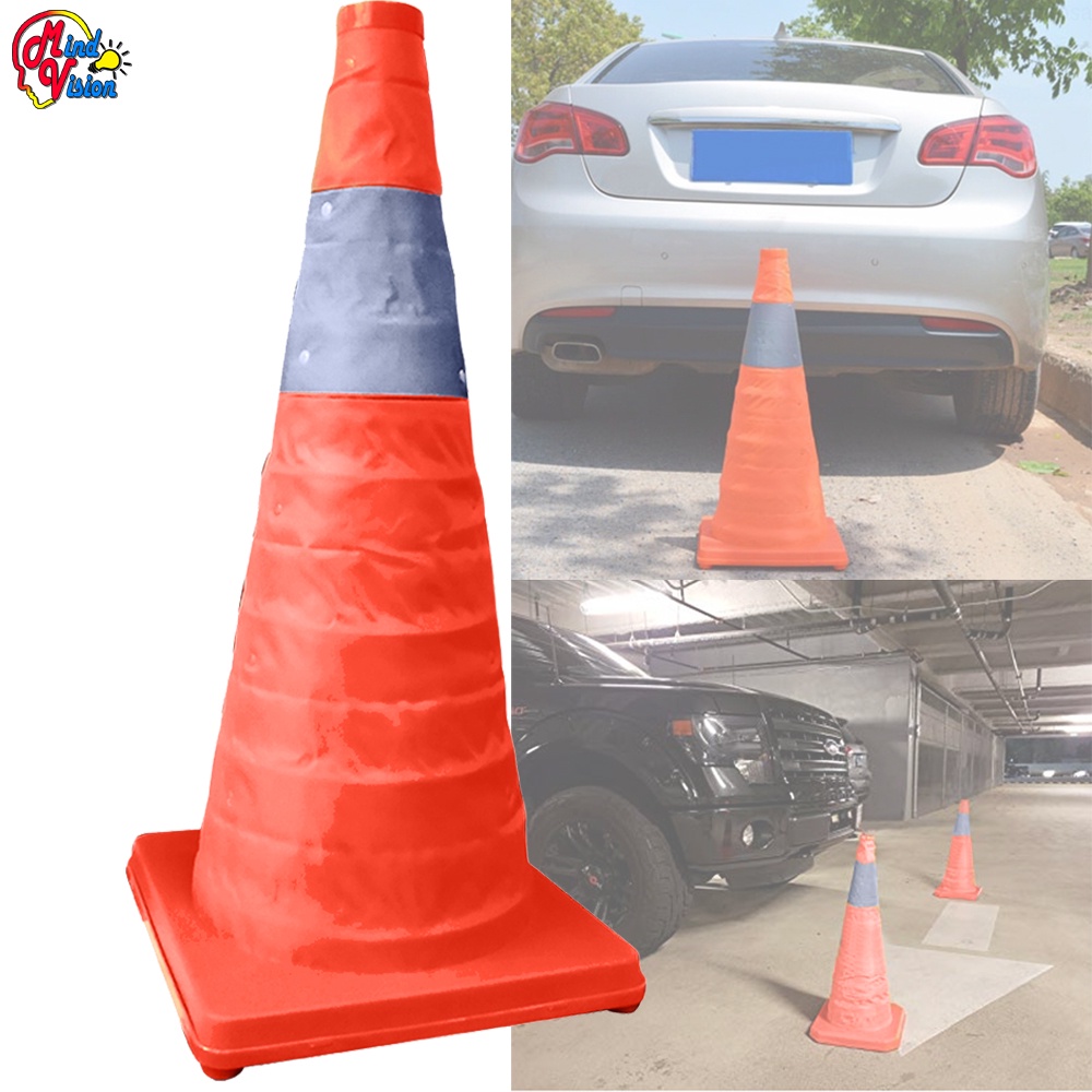 ♣Folding Reflectorized Traffic Cone Barricades Warning-sign Road-Safety ...