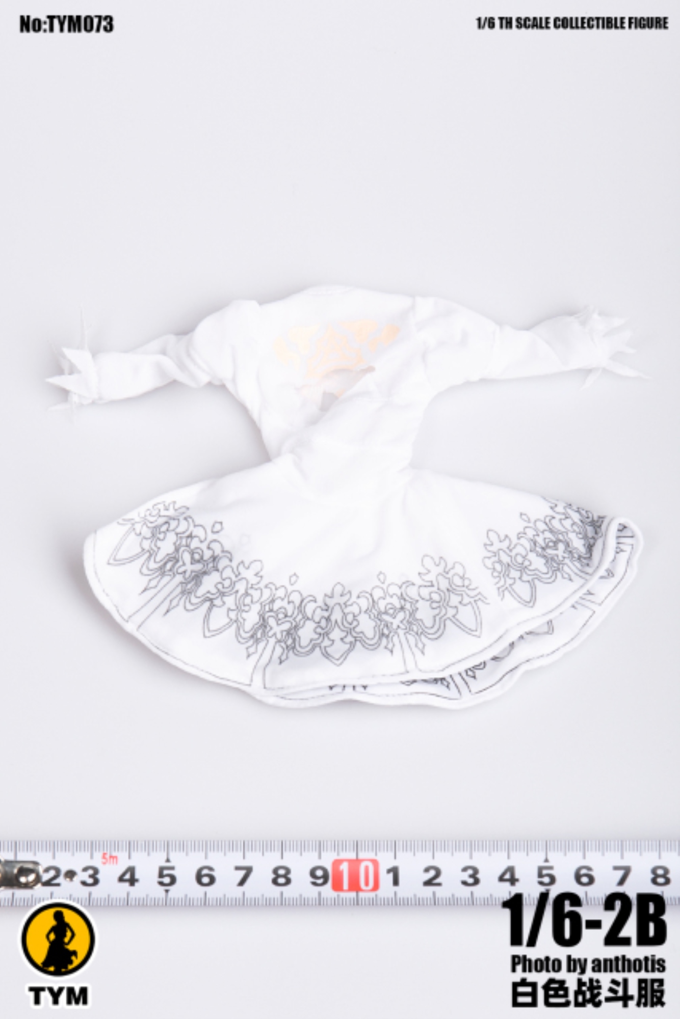 TYM073 1/6 NieR Automata 2B Female White Battle Costume Skirt Clothes ...