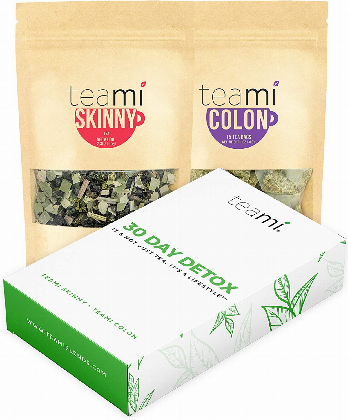 Teami® 30-Day Detox Tea Pack: All-Natural Teatox Kit with Teami Skinny ...
