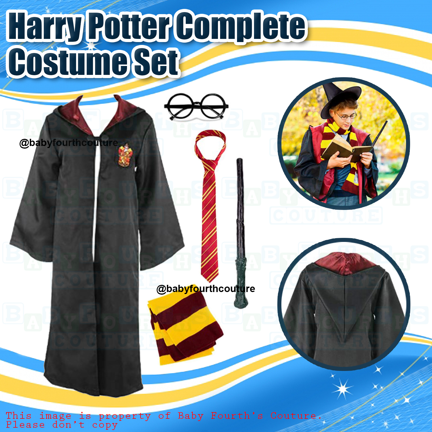 Baby Fourth Couture Harry Potter Complete Gryffindor Costume Set for ...