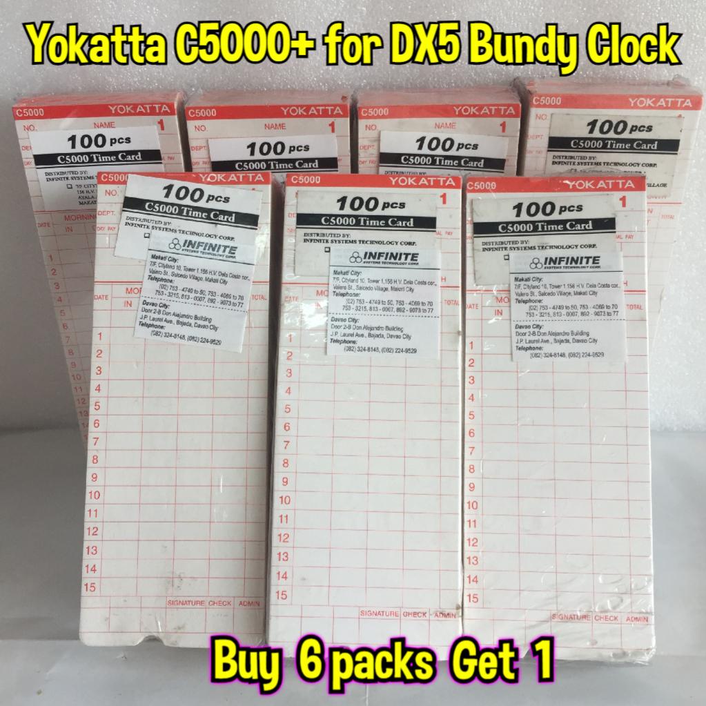 Yokatta C-5000 C-5000+ Time cards C5000+(700 pcs. ) DX-5 Bundy Clock ...