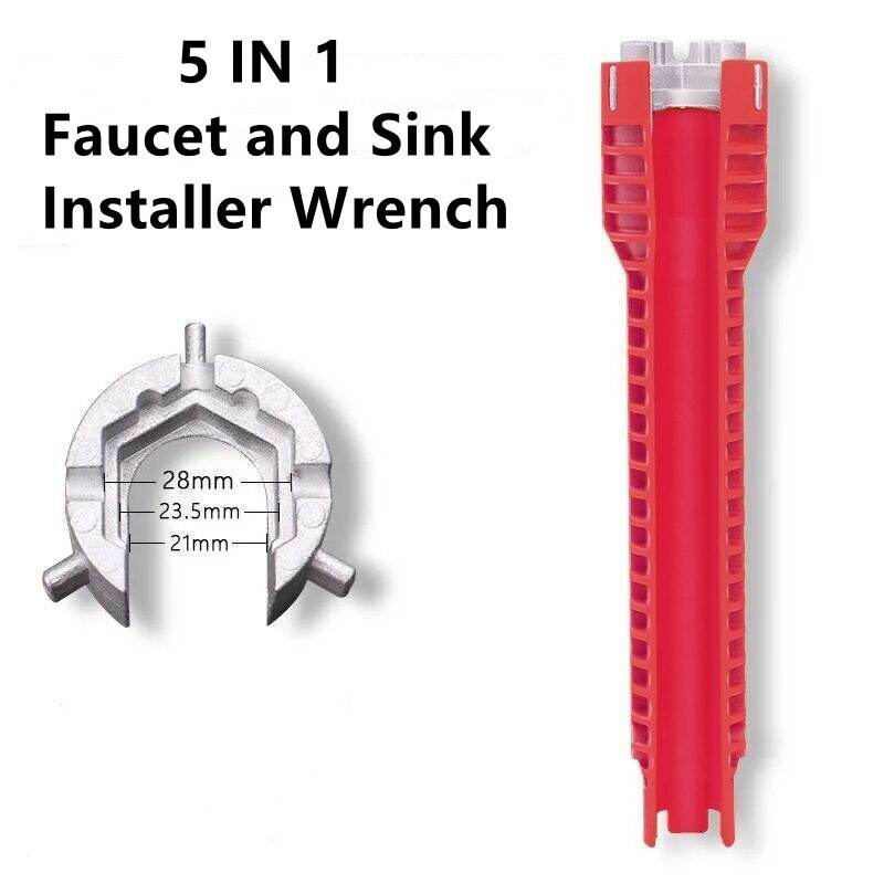 Multifunctional 5 in 1 Faucet and Sink Installer Tool Wrench Spanner ...
