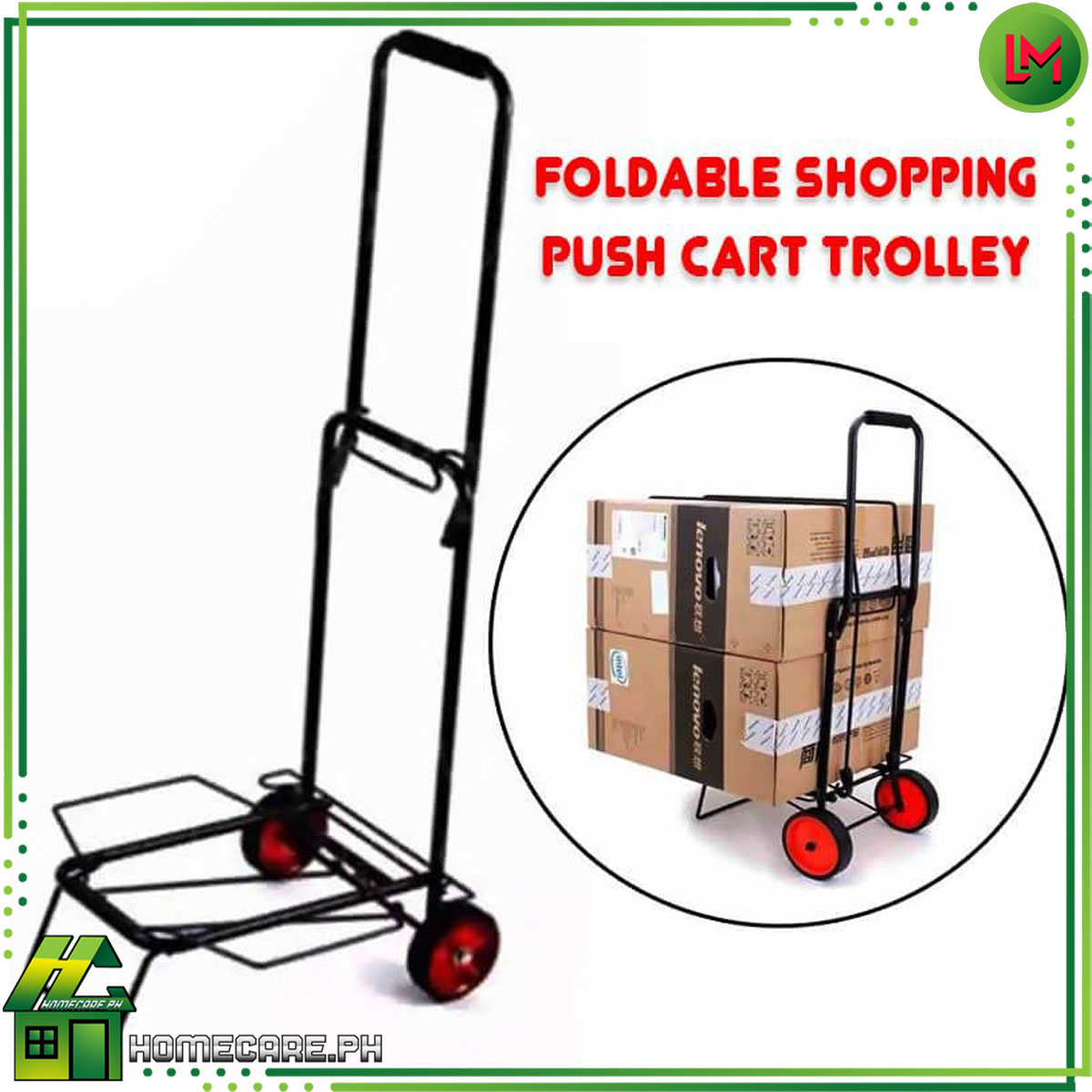 HOMECARE PH. Multifunction Foldable Grocery Trolley Grocery Cart ...