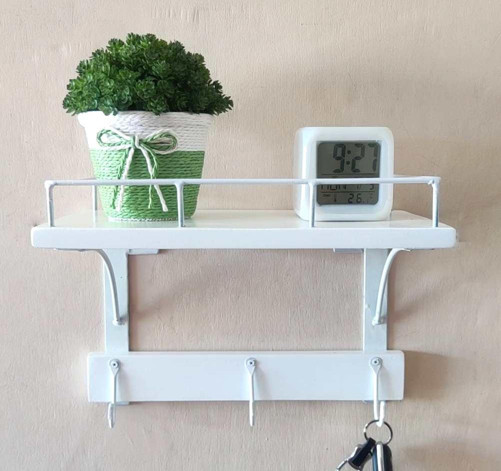 Kitchen and living Room Furniture Solid Wood Wall Rack Shelf Display ...