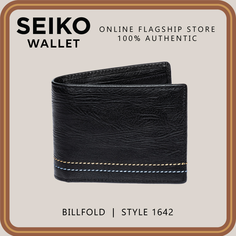 Seiko Wallet - Genuine Leather Billfold (With Leather Lining & Leather ...