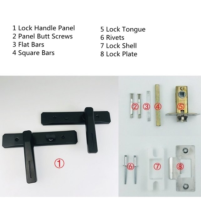 Room Door Handle Locked High-Grade Aluminum Alloy Handle Lock Door Lock ...