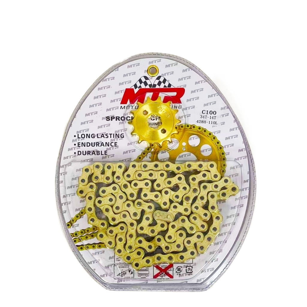 MTR Gold Chain set Raider150 2in1 Sniper150 XRM125 Smash C100 | Lazada PH
