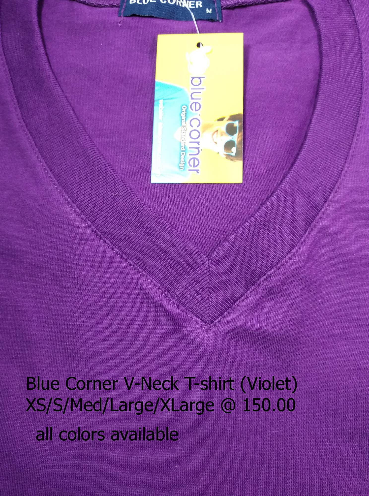Original Blue Corner unisex V- neck T-shirt (Violet) | Lazada PH