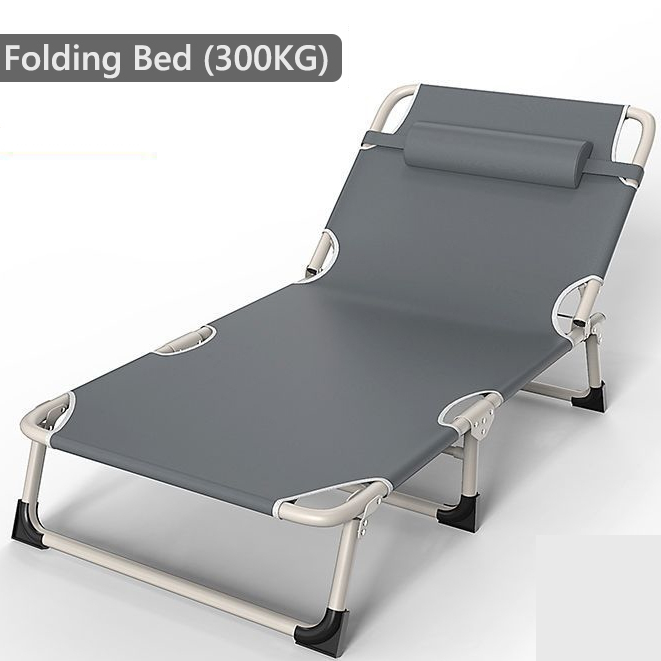 Folding Bed Single Heavy Duty Adjustable Portable Bed Office Recliner ...