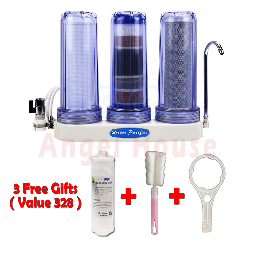 Water Purifier 3 Stage Alkaline Water Purifier Front Faucet Filter Full ...