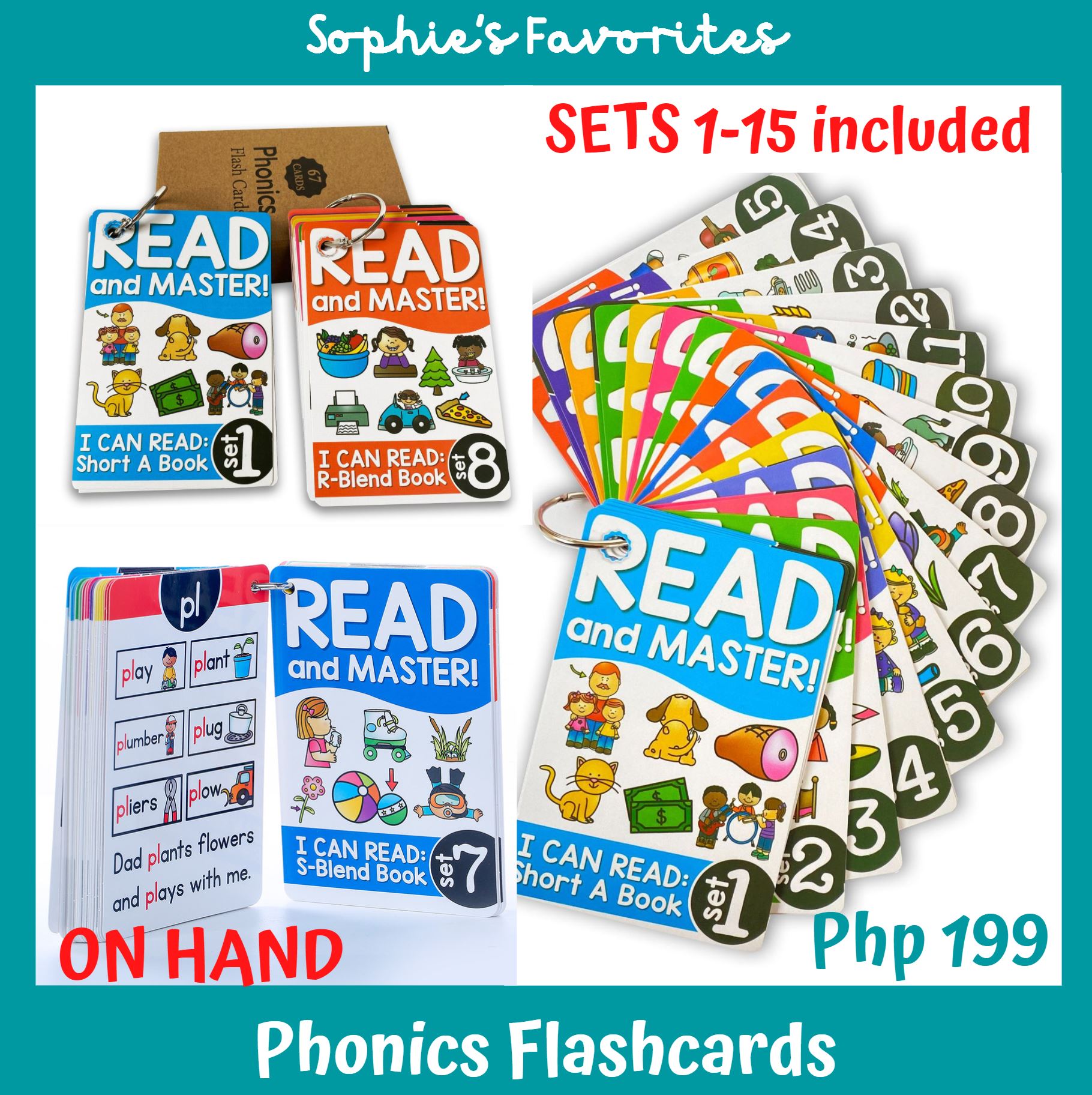 67 Cards of English Phonics (15 sets included) Flashcards Reading ...