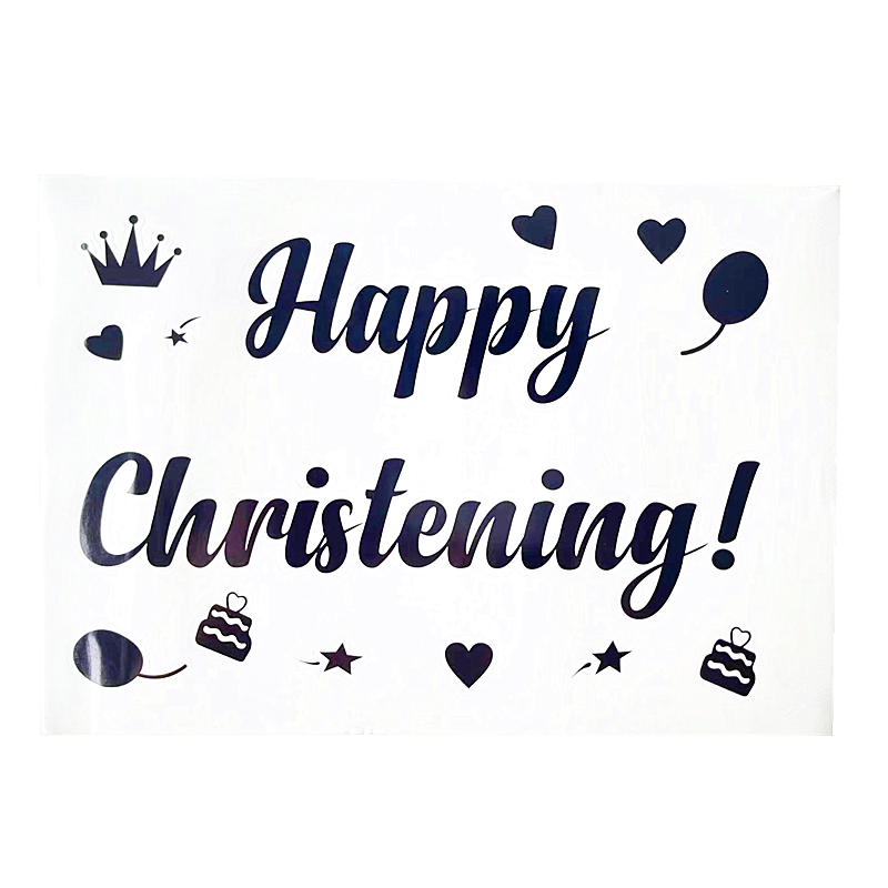 Happy Christening BoBo Balloon Sticker Baby Christening Party ...