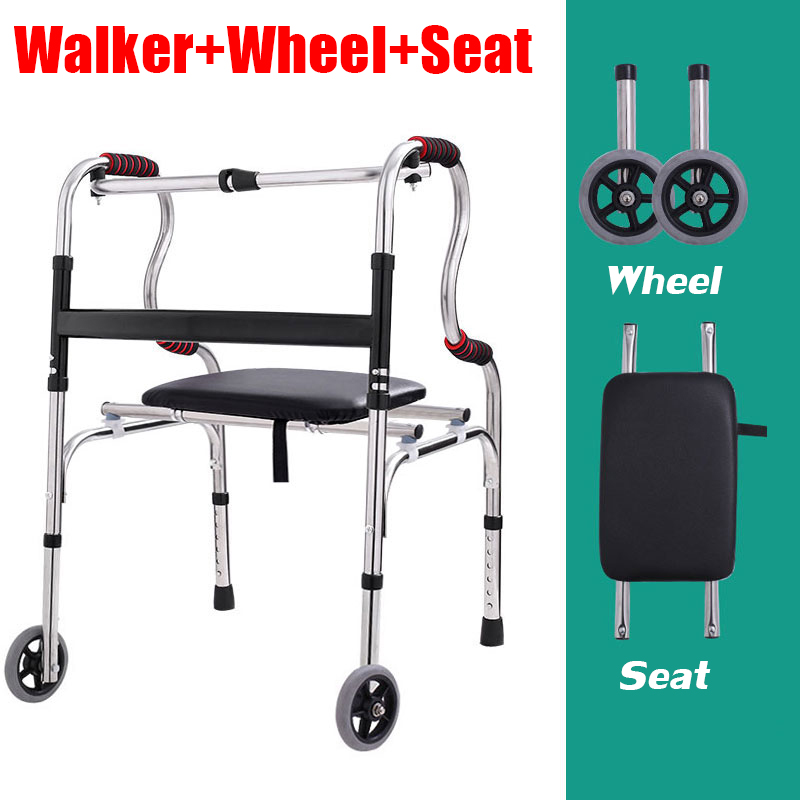 🥇Load Bearing 300KG🏆Walker For Elderly 1s Fold 304 Stainless Steel ...