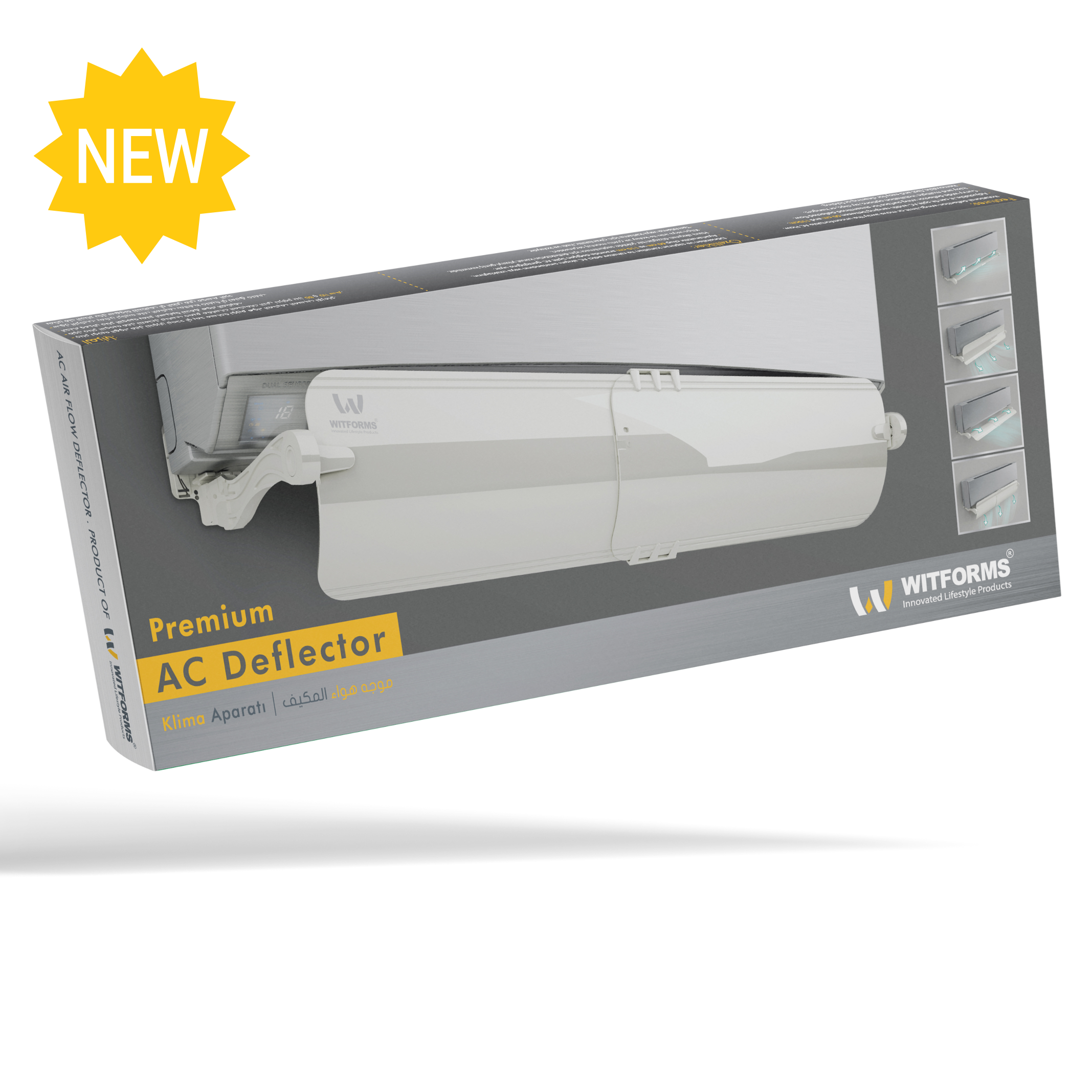 Witforms Premium White AC Deflector - For Split AC | Lazada PH