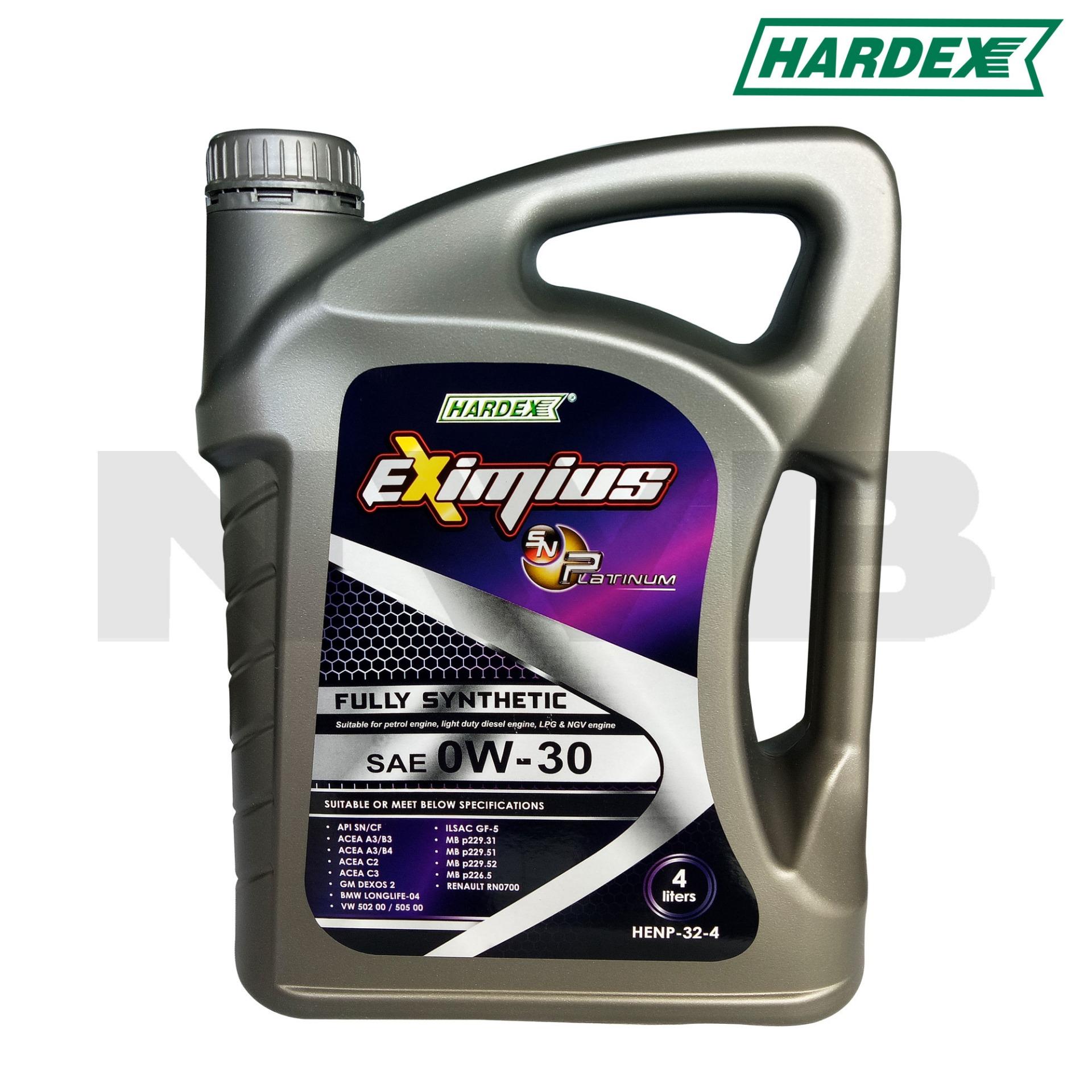 Hardex Eximius 0W30 Fully Synthetic Diesel and Gasoline Engine Oil (4 ...