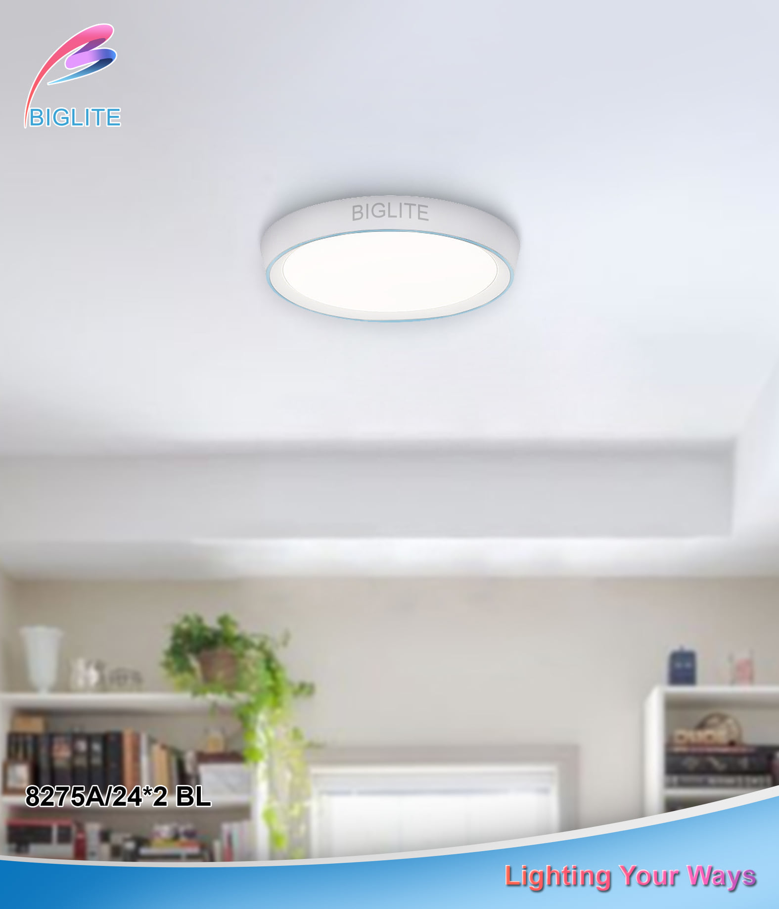 -Easylite- 8275A/24Wx2 BIGLITE ACRYLIC LED CEILING LAMP SWICH 3COLOR ...