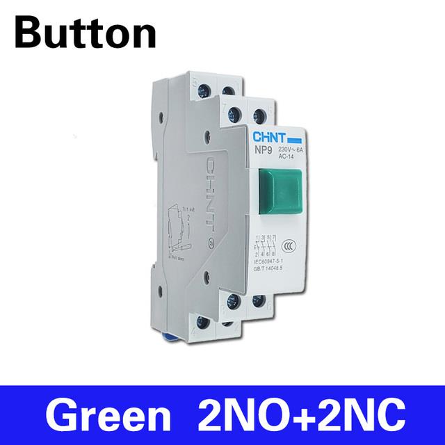 CHINT NP9 push button card DIN rail button switch reset with moving ...