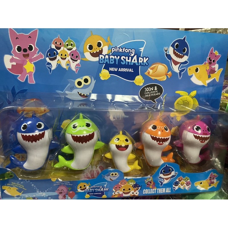 AizaShop COD 5in1 BABY SHARK FAMILY SET 5Action Figure Toys For Kids ...
