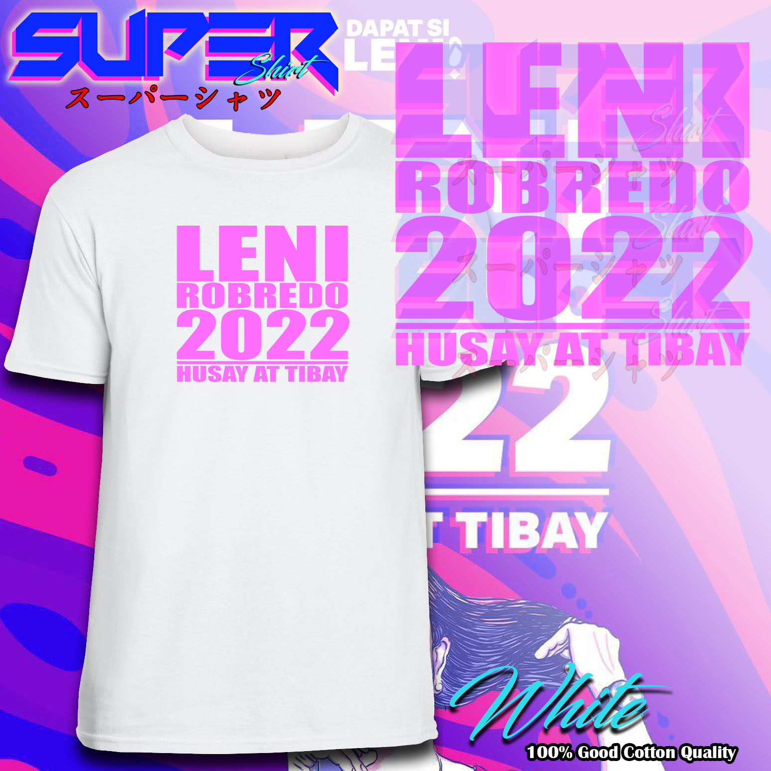 LENI ROBREDO 2022 Husay At Tibay Graphic Design Vinyl Tees Mama Leni ...
