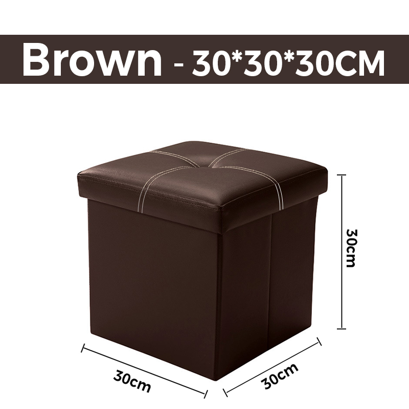 DecorX Storage Box Organizer Foldable Ottoman Leather Foldable Sofa ...