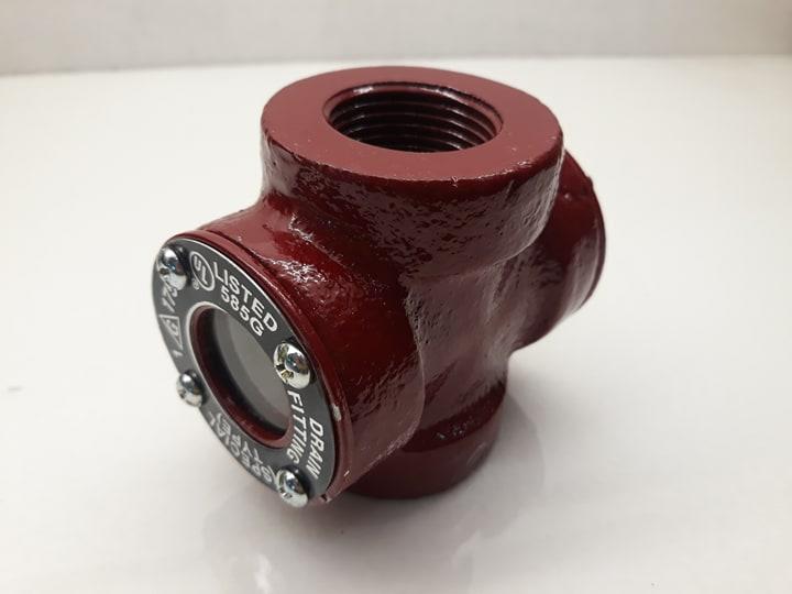 Sight Flow Connection 1" Sight Glass 1" UL Listed special type drain ...