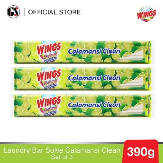^~]Wings Solve Calamansi Clean Laundry Bar Detergent 390g Set of 3 ...