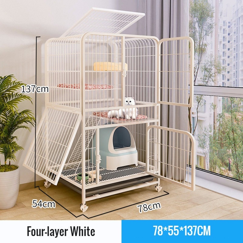 Mobile Cat Cage Large Kulungan Ng Pusa 2 3 4Level Pet Cage Cat House ...