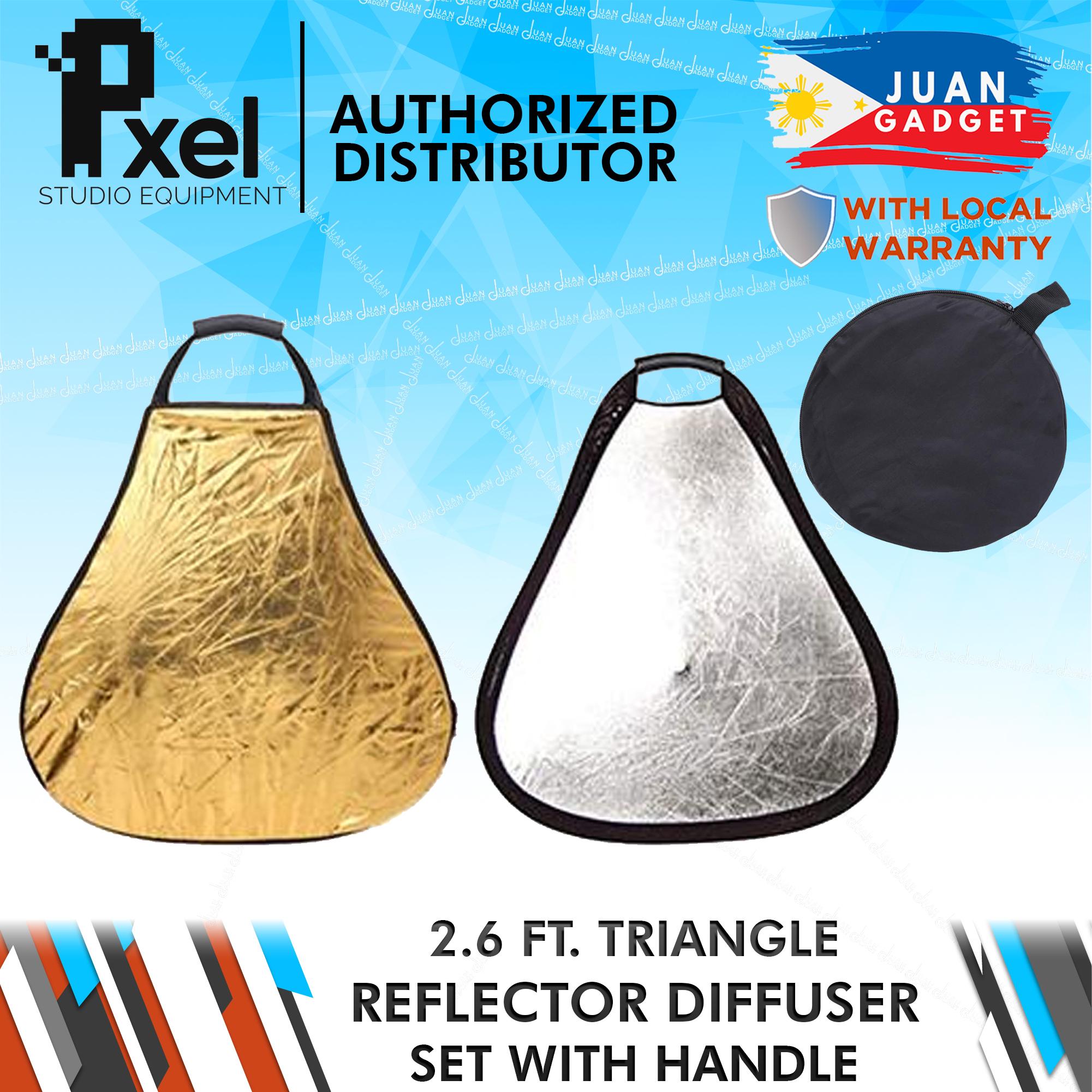 Pxel RF-80T 80x80cm / 32x32 inch Triangle Reflector Diffuser Set with ...