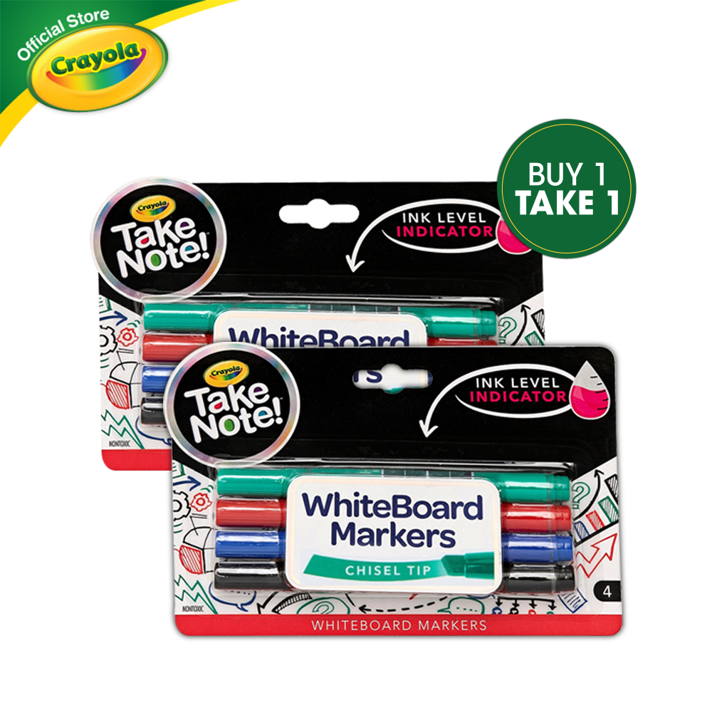 Crayola Take Note 4 Colors Board Line Low Odor Whiteboard Marker ...