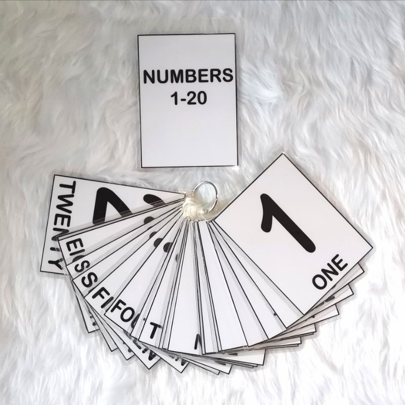 Laminated NUMBER 1-20 Flashcards Size:3r(3.5inches x 5inches), 250 ...