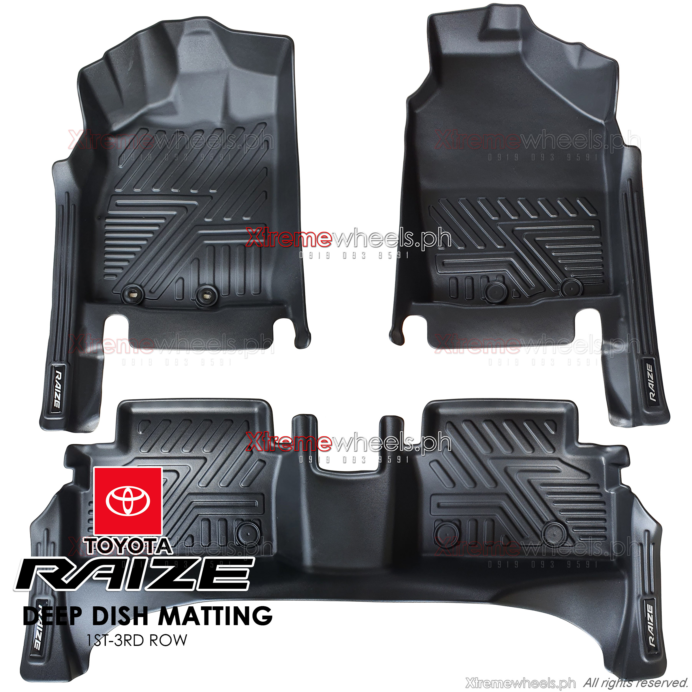 Toyota Raize 2022-2023 1st-2nd row 5D with Super Extended Deep Dish ...