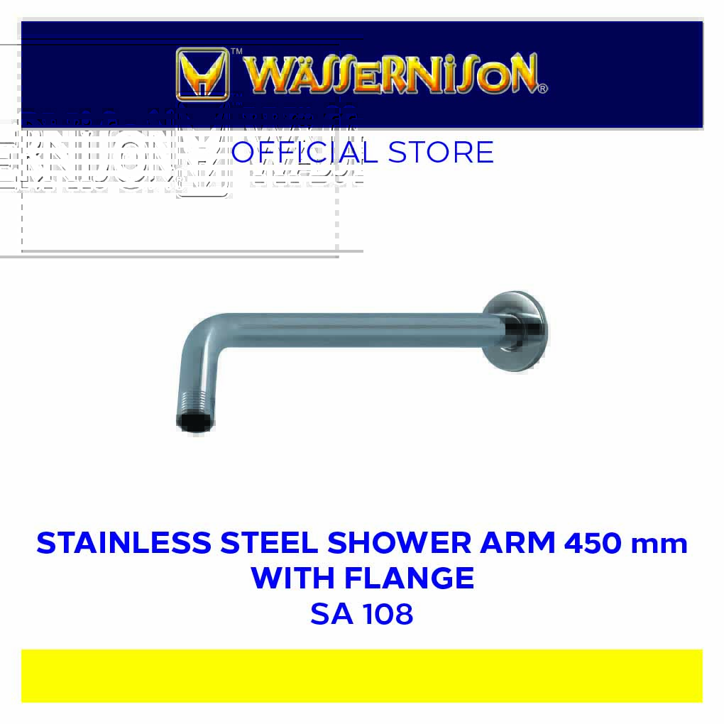 Wassernison Shower Arm With Flange 450 mm - Stainless Steel | Lazada PH